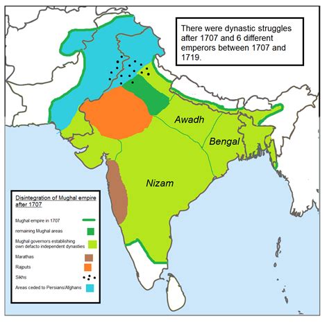 Disintegration Of Mughal Empire After 1707 Rpakistan