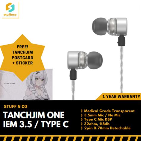 Jual Tanchjim One Mic 3 5mm Type C Earphone Iem Shopee Indonesia