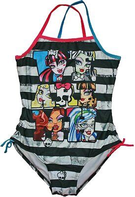 Monster High One Piece Swimsuit Swimwear Girl Size 78 Ebay