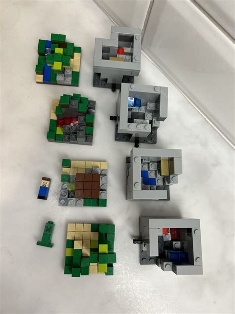 Lego 21102 Minecraft Micro World The Forest Cuusoo 3 Ideas Box Crafting Table Ebay