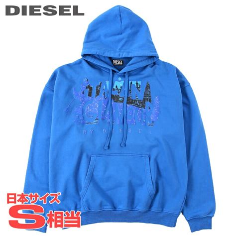 【楽天市場】 Diesel ディーゼル メンズ エンボス加工プリント プルオーバースウェットパーカー【s Ummer D1】【サイズxs】【1サイズ程大きめのサイズ感】【ブルー】die M T