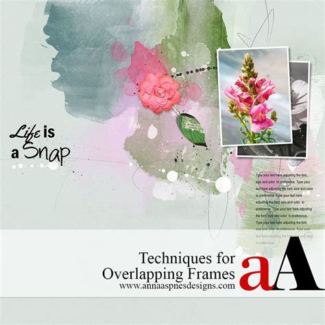 Techniques For Overlapping Frames Anna Aspnes Designs Create Clipping Mask Scrapbook
