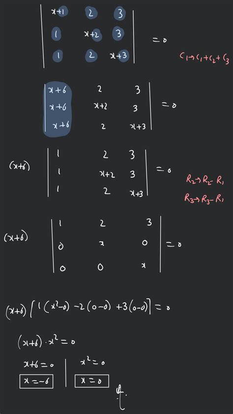 2 Find The Value Of X Pf The Matrix∣∣ X 111 2x 22 33x 3 ∣∣ Is Singula