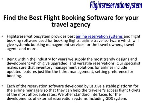 Ppt Flight Booking Software Powerpoint Presentation Free Download