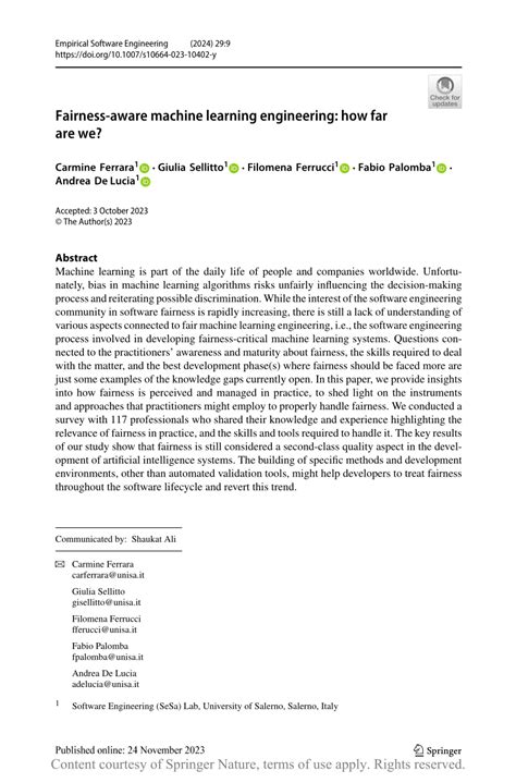 Pdf Fairness Aware Machine Learning Engineering How Far Are We