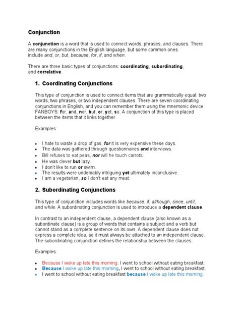 Conjunctions Pdf Linguistics Cognition