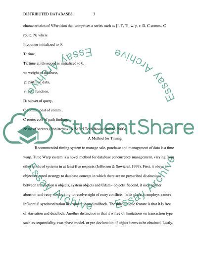 Distributed Databases Research Paper Example Topics And Well Written Essays 500 Words