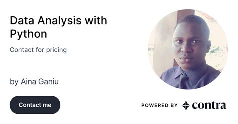 Data Analysis With Python By Aina Ganiu