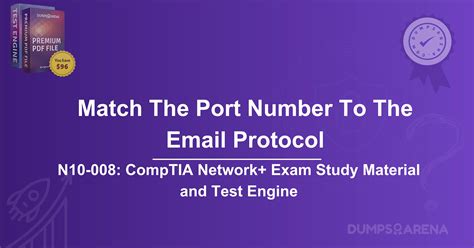 Match The Port Number To The Email Protocol