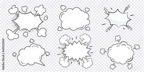 Set Of Comic Explosion Cartoon Book Sound Element Vector Illustration Stock Vector Adobe Stock