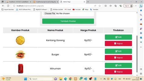 Cara Membuat Aplikasi Crud Sederhana Data Produk Mysql Php Bootstrap Css Youtube