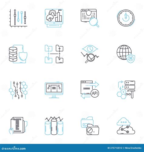 Strategic Business Linear Icons Set Planning Analysis Decision Making Innovation Leadership