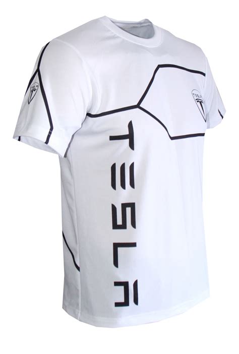 Tesla T Shirt With Logo And All Over Printed Picture T Shirts With