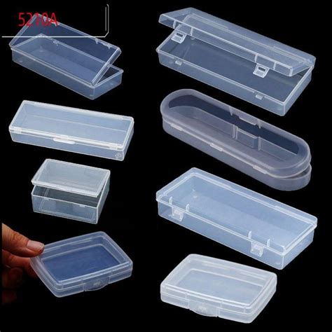 5210A Square Clear Home Organization Plastic Clips Boxes Jewelry Diamond Container Pill Storage