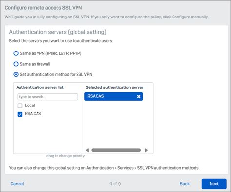 Sophos Firewall Radius Configuration Authentication Manager Rsa Ready Implementation Guide