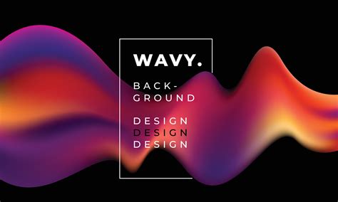 Colorful Abstract Wavy Liquid Background Template Copy Space Fluid Gradient Mesh Colour
