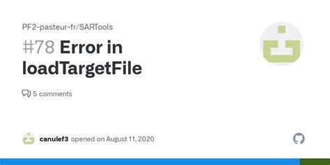 Error In Loadtargetfile · Issue 78 · Pf2 Pasteur Frsartools · Github