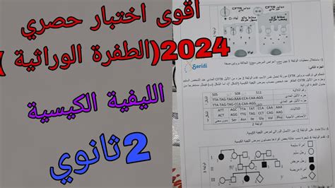 أقوى اختبار حصري 2024في العلوم للسنة الثانية ثانوي حول العلاقه بين النمط الظاهري والمورثي
