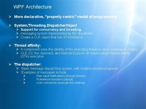 Wpf Windows Presentation Foundation A Platform For Building