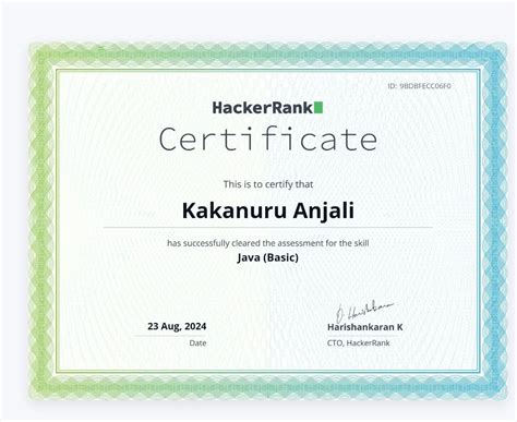 Hackerrank Java Certification Programming Coding Developer