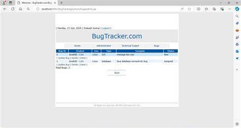 Bug Tracking System Project In Jsp With Source Code And Report