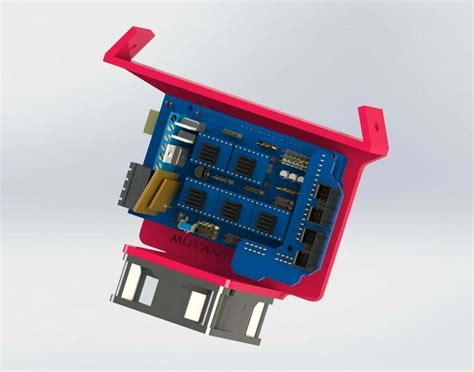Free Stl File Arduino Ramps 1 4 With 60mm Fan Mount 60 Degree Large Offset V Mount 🧞‍♂️・design