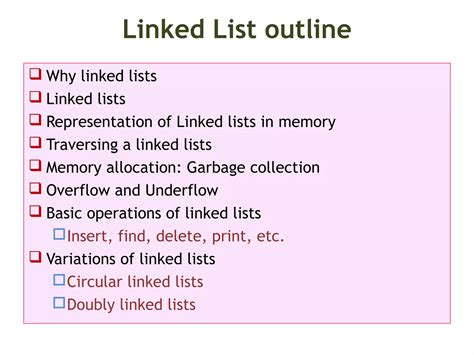 data structures with c linked list ppt