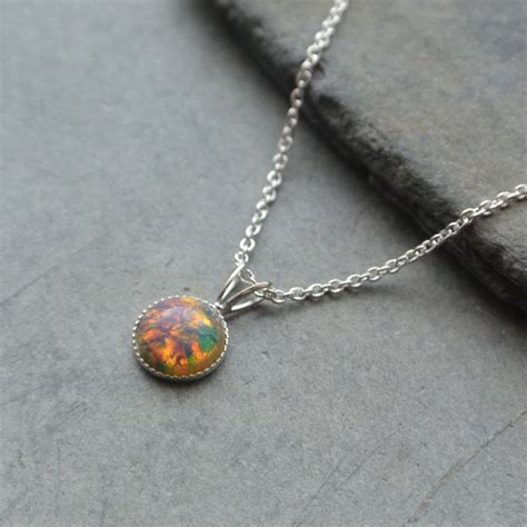 Glass Fire Opal Ring Etsy