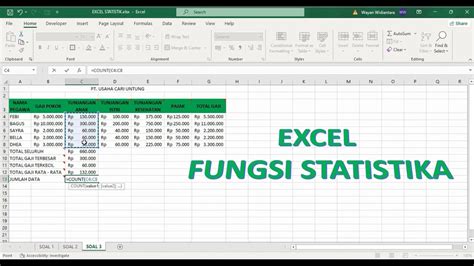 Tutorial Belajar Excel Statistika Dasar Youtube