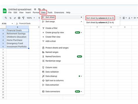 Sorting In Google Sheets For Quick Data Insights
