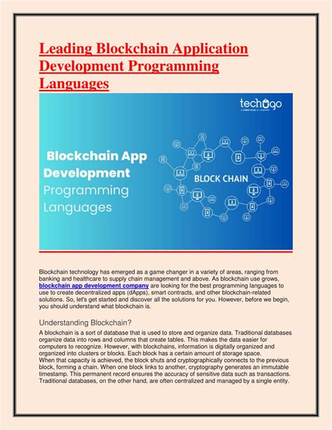 Ppt Leading Blockchain Application Development Programming Languages