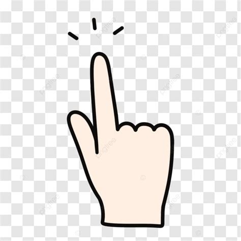 Point Finger Click Cursor Symbol Isolated Point Finger Cursor Png