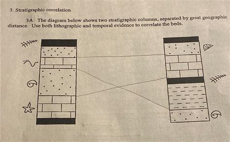 Solved Stratigraphic Correlation 3a ﻿the Diagram Below