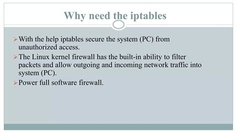 Iptables The Linux Firewall Pptx