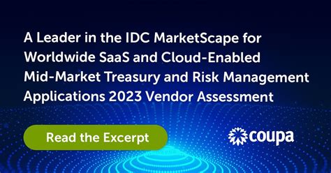 Idc Marketscape For Worldwide Saas And Cloud Enabled Treasury And Risk