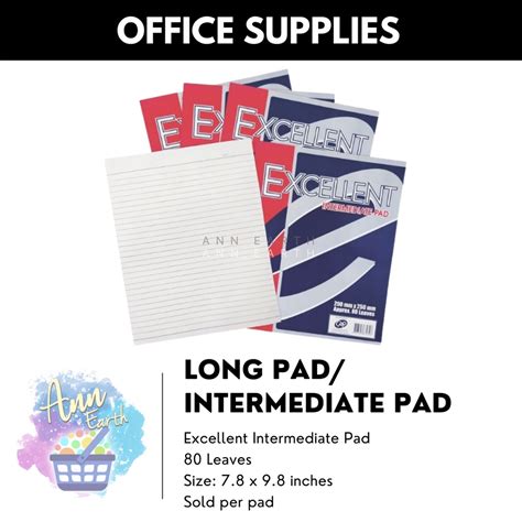 Long Pad Intermediate Pad 80 Leaves 200mm X 250mm Shopee
