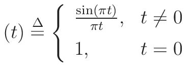 The Sinc Function Cardinal Sine