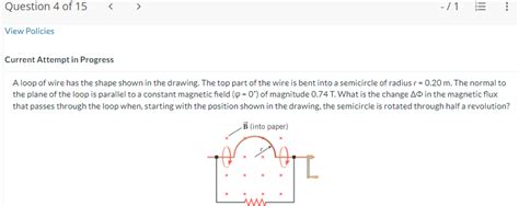 Solved A Loop Of Wire Has The Shape Shown In The Drawing Chegg