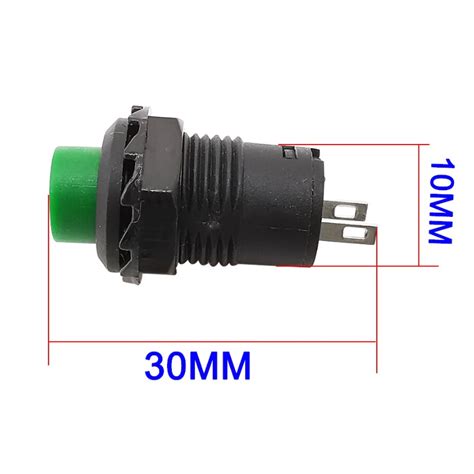 Interruptor Push Button Con Bloqueo On Off Color Verde