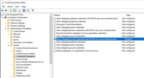 Allow Saved Credentials For Rdp Connections