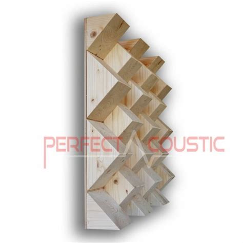 Pyramid Diffuser 60x60x11cm Perfect Acoustic Pine Wood