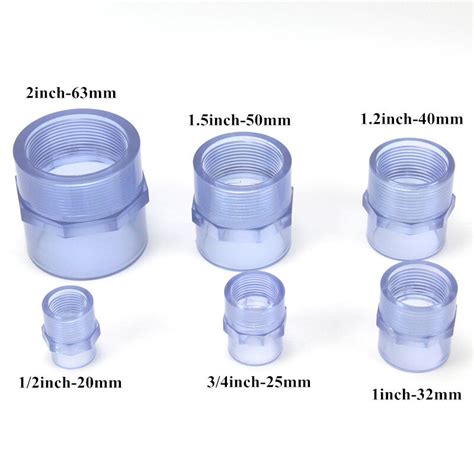플라스틱 투명 내부 스레드 파이프 커플 링 Upvc 암나사 파이프 조인트 Pvc 내부 스레드 직접 파이프 피팅 배관