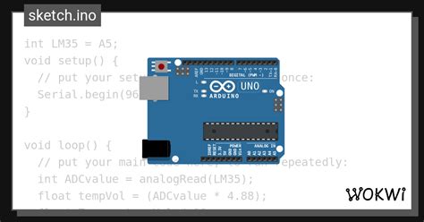 Lm35 Sensor Wokwi Esp32 Stm32 Arduino Simulator