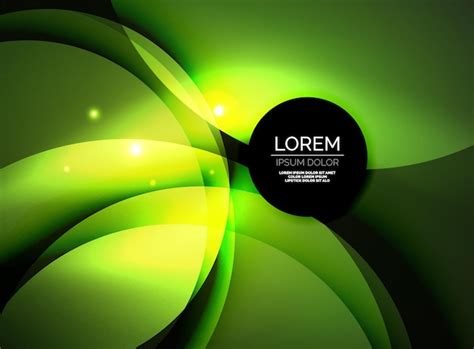 Premium Vector Overlapping Circles On Glowing Abstract Background