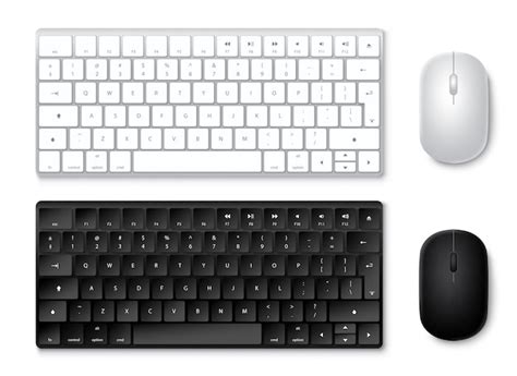 Premium Vector Keyboard And Mouse Vector Set 3d Realistic Keyboards
