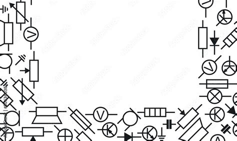 Radio Component Radio Electronic Circuit Resistor Transistor Diode And Capacitor Frame