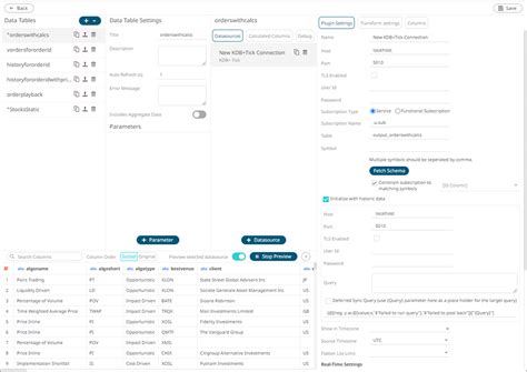 Altair Panopticon Web Authoring Help Previewing Streaming Data