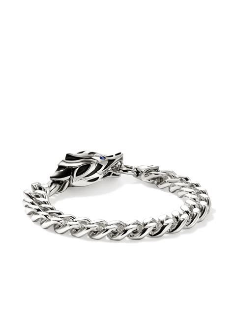 John Hardy Sterling Silver Naga Sapphire Bracelet Silver Farfetch