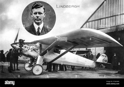 Photography Charles Lindberghs Plane The Spirit Of Saint Louis Stock