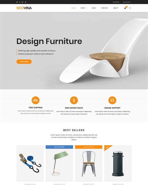 woovina free woocommerce wordpress elementore theme vinagecko